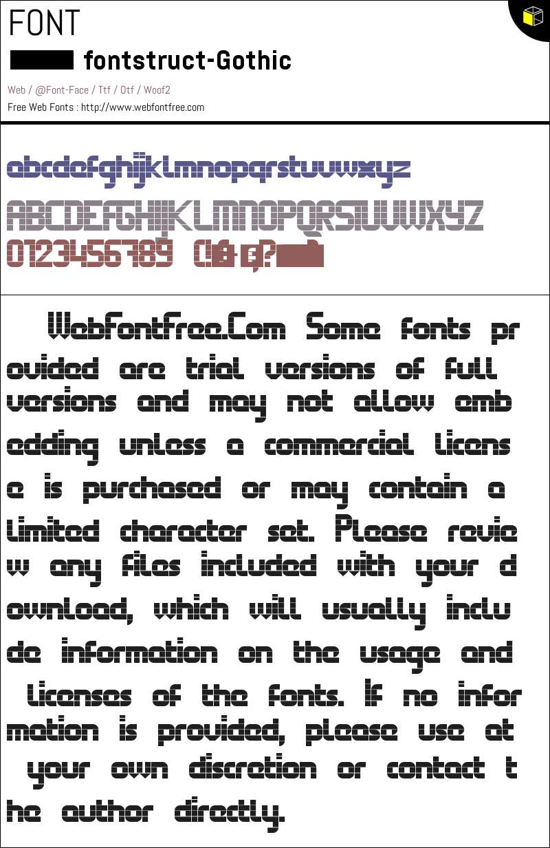 fontstruct Gothic Regular Fonts Downloads - WebFontFree.Com