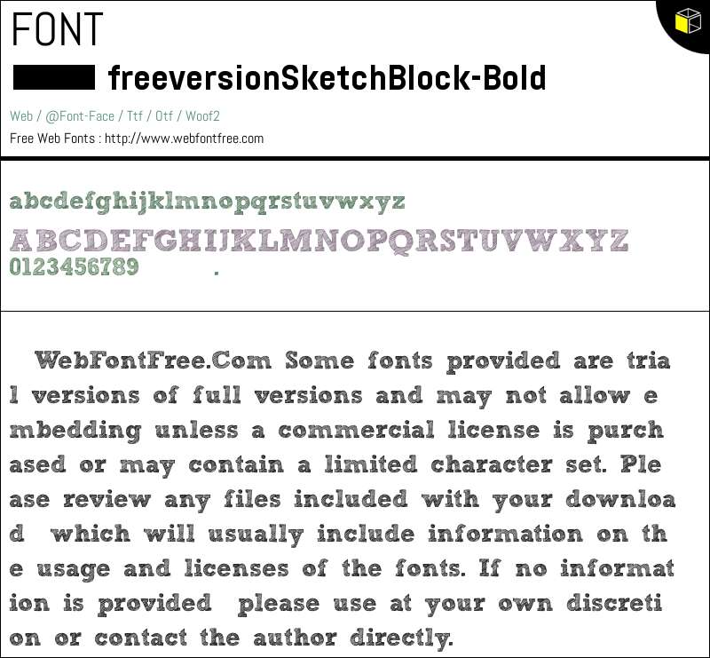 [free version] Sketch Block Bold Fuentes Descargar - WebFontFree.Com