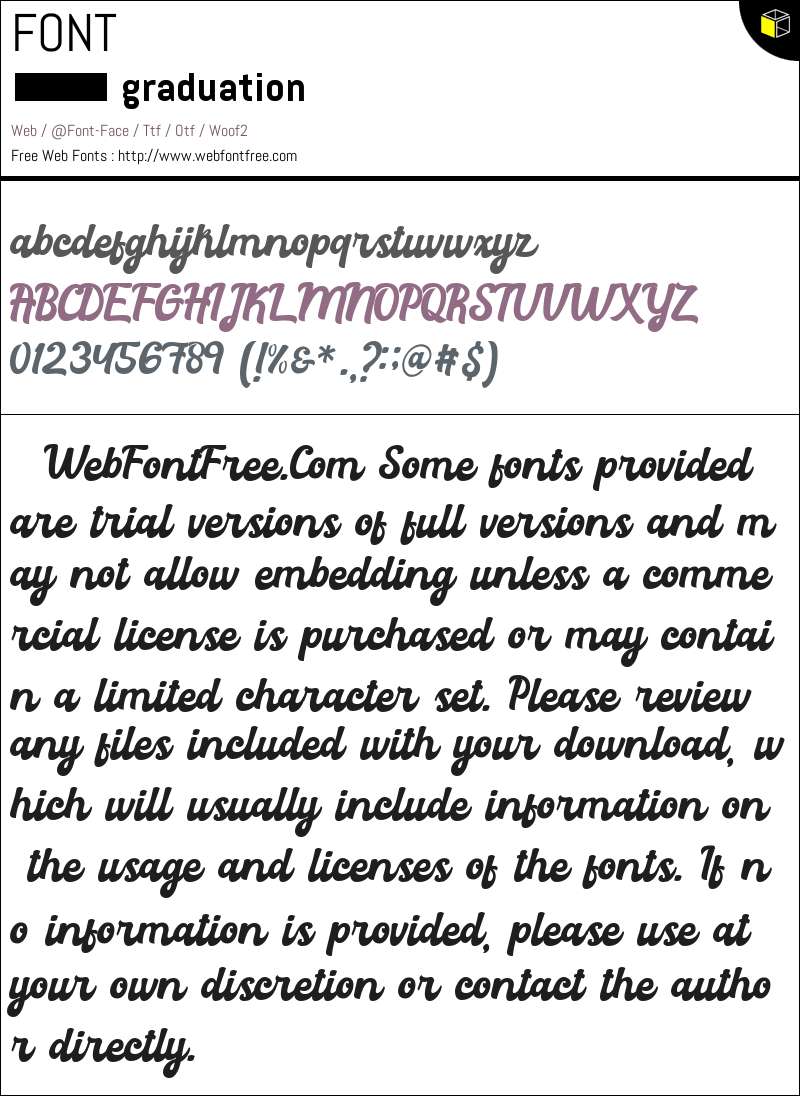graduation Fonts Downloads - WebFontFree.Com