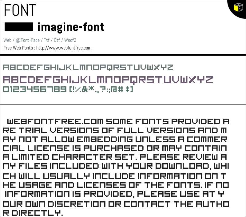 imagine font Regular Fonts Downloads - WebFontFree.Com