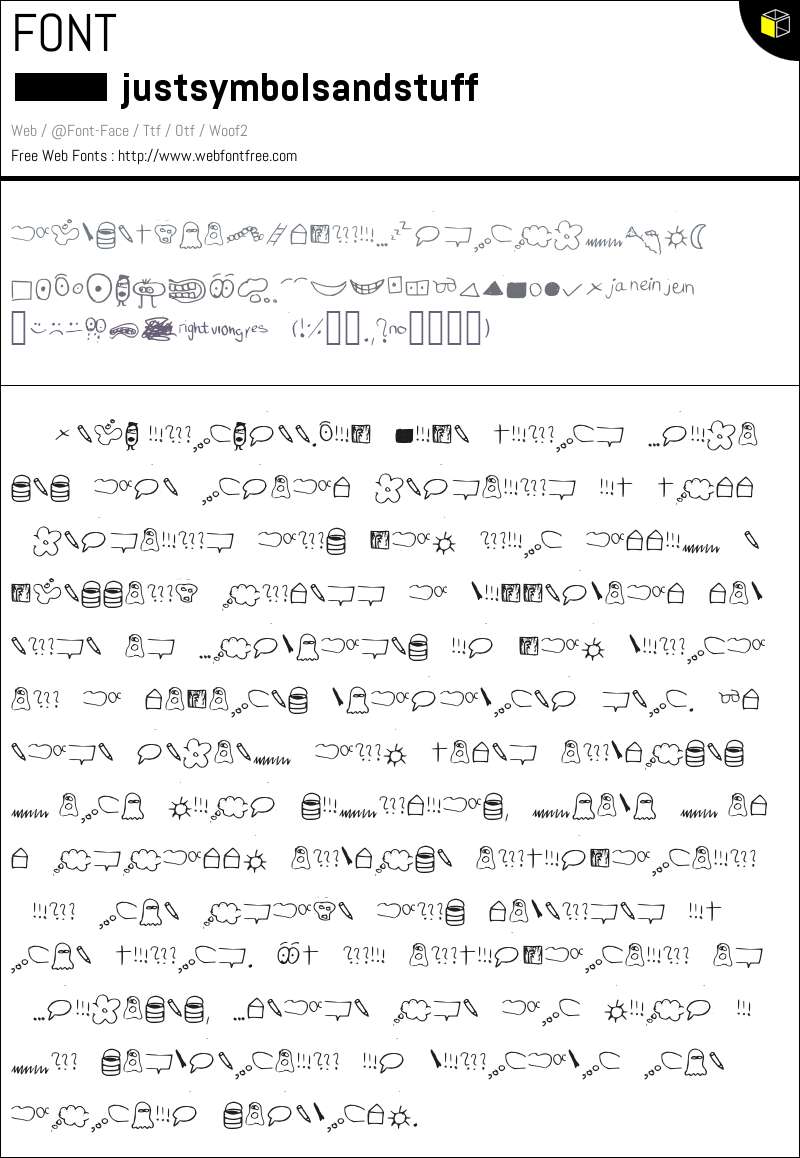 just symbols and stuff Medium Fonts Downloads - WebFontFree.Com