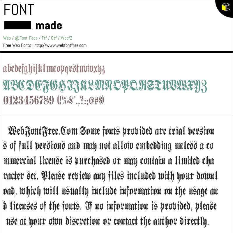 made Fonts Downloads - WebFontFree.Com