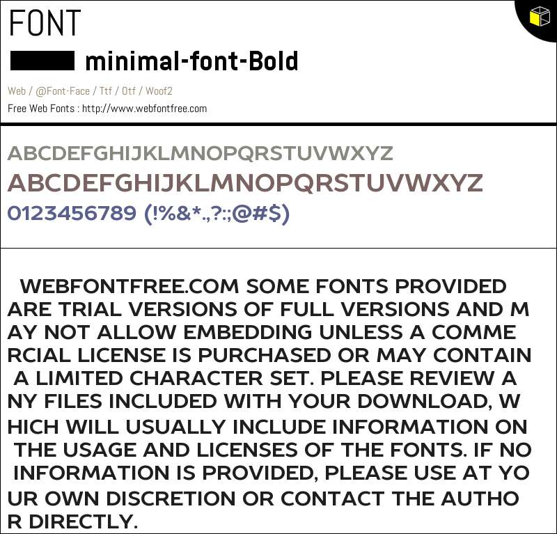 minimal-font Fonts Downloads - WebFontFree.Com