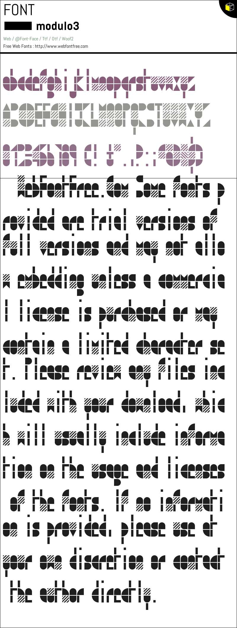 modulo3 Fonts Downloads - WebFontFree.Com