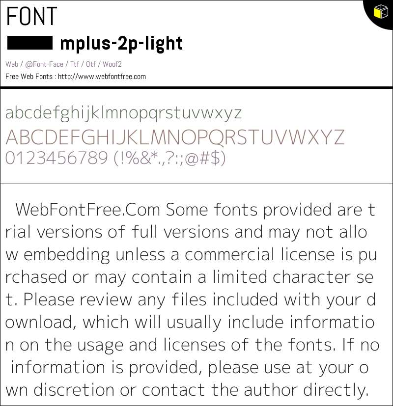 M+ 2p light Fonts Downloads - WebFontFree.Com