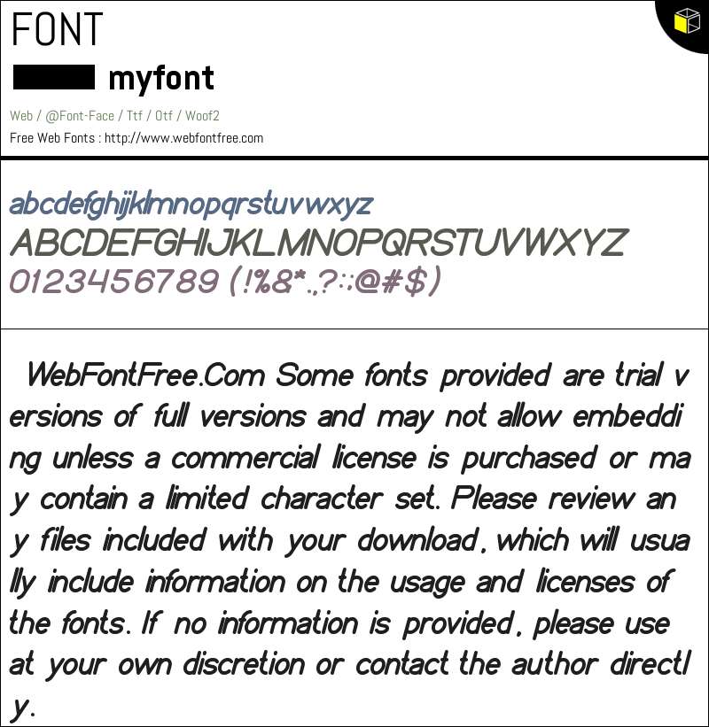 my font Fonts Downloads - WebFontFree.Com