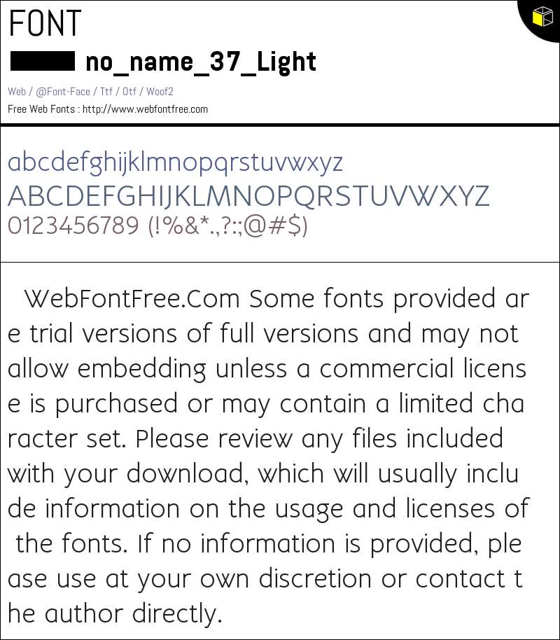 no_name_37_Light 字体 下载 - WebFontFree.Com