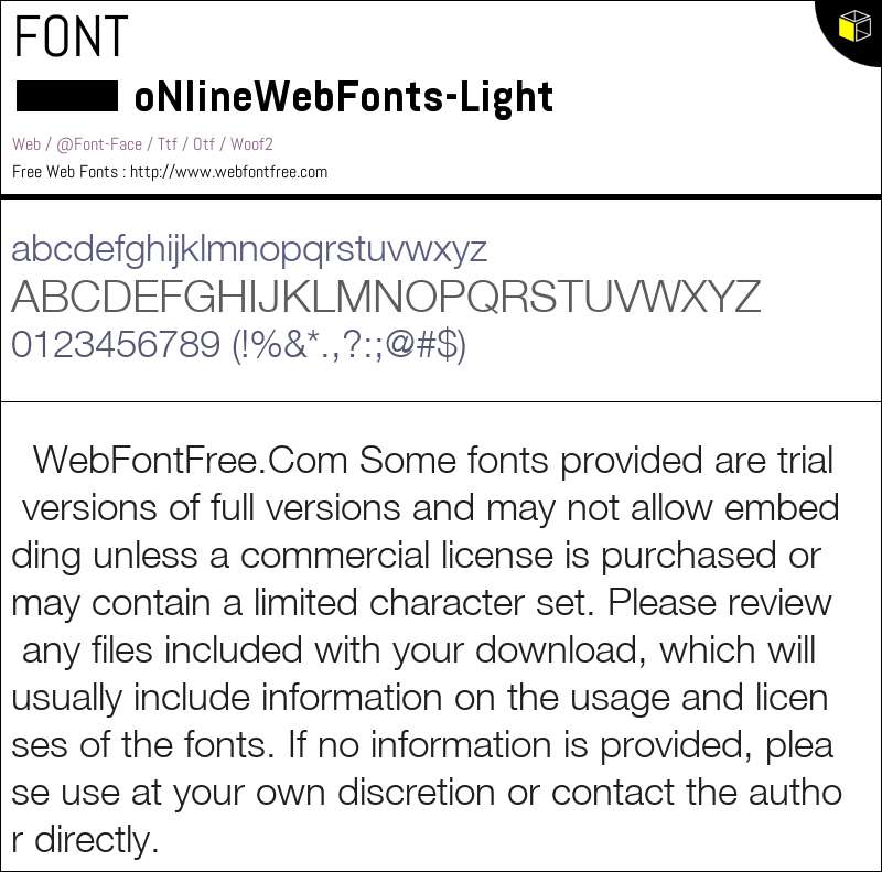 oNlineWebFonts Light Fonts Downloads - WebFontFree.Com