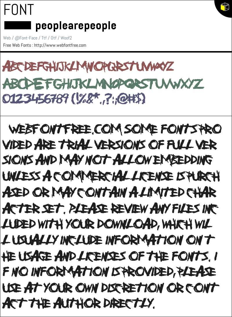 People Are People Fonts Downloads - WebFontFree.Com