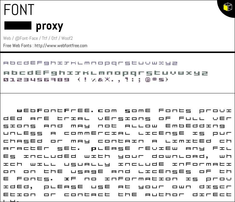 proxy Fuentes Descargar - WebFontFree.Com