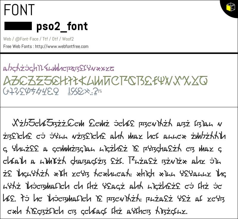pso2_font Fonts Downloads - WebFontFree.Com