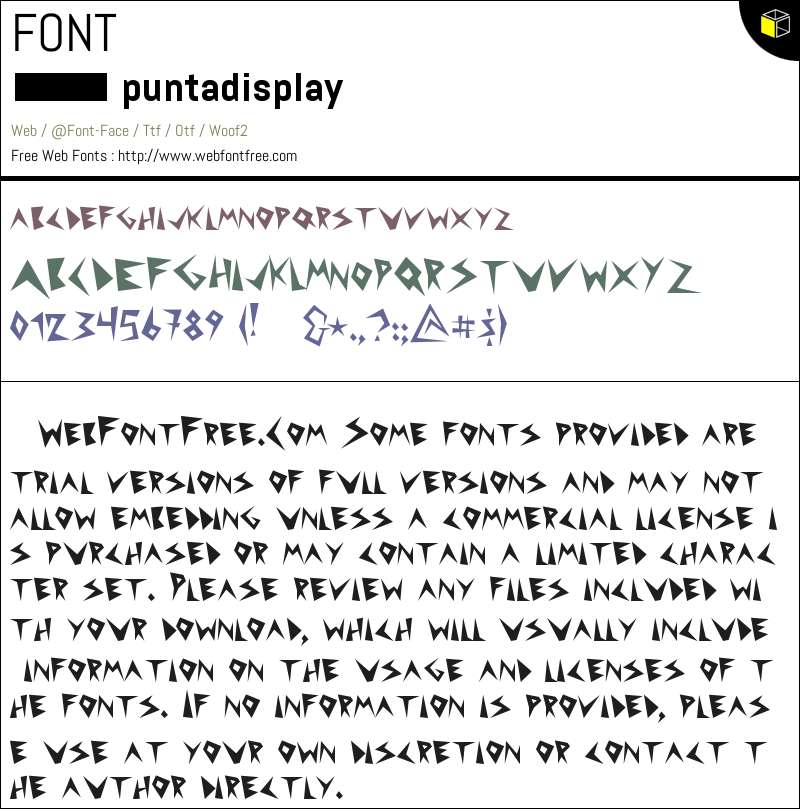 punt?a display Fonts Downloads - WebFontFree.Com
