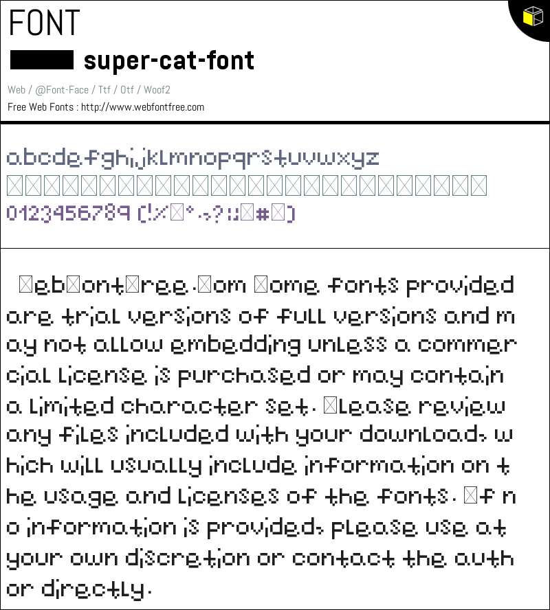 super cat font Regular Fonts Downloads - WebFontFree.Com
