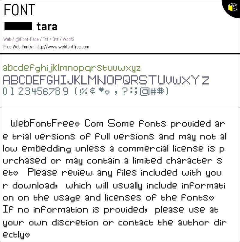 tara 字体 下载 - WebFontFree.Com