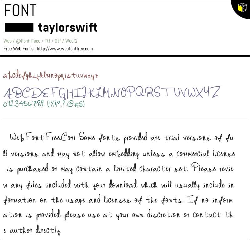 taylor swift Fonts Downloads - WebFontFree.Com