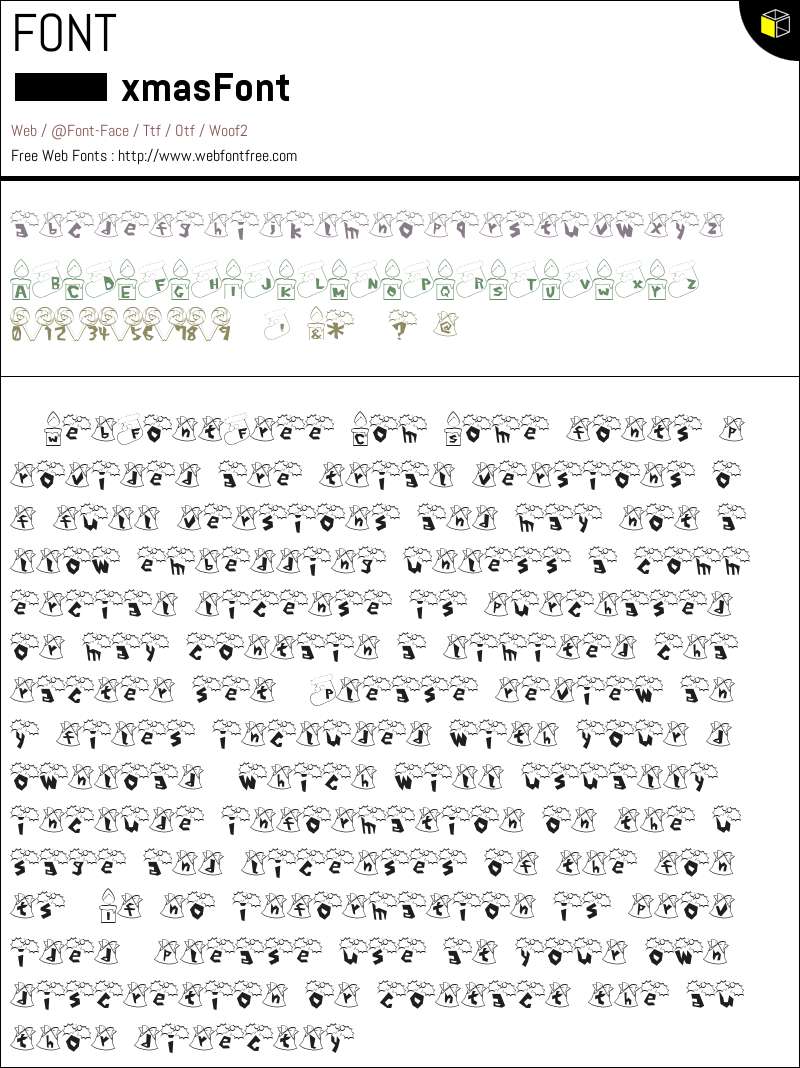 x'mas? Font Fonts Downloads - WebFontFree.Com